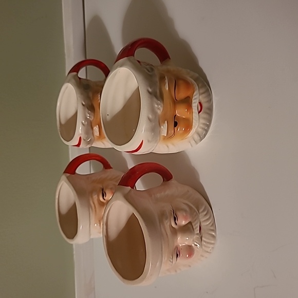 Source Unknown | Holiday | Vintage Set Of 4 Santa Cups | Poshmark
